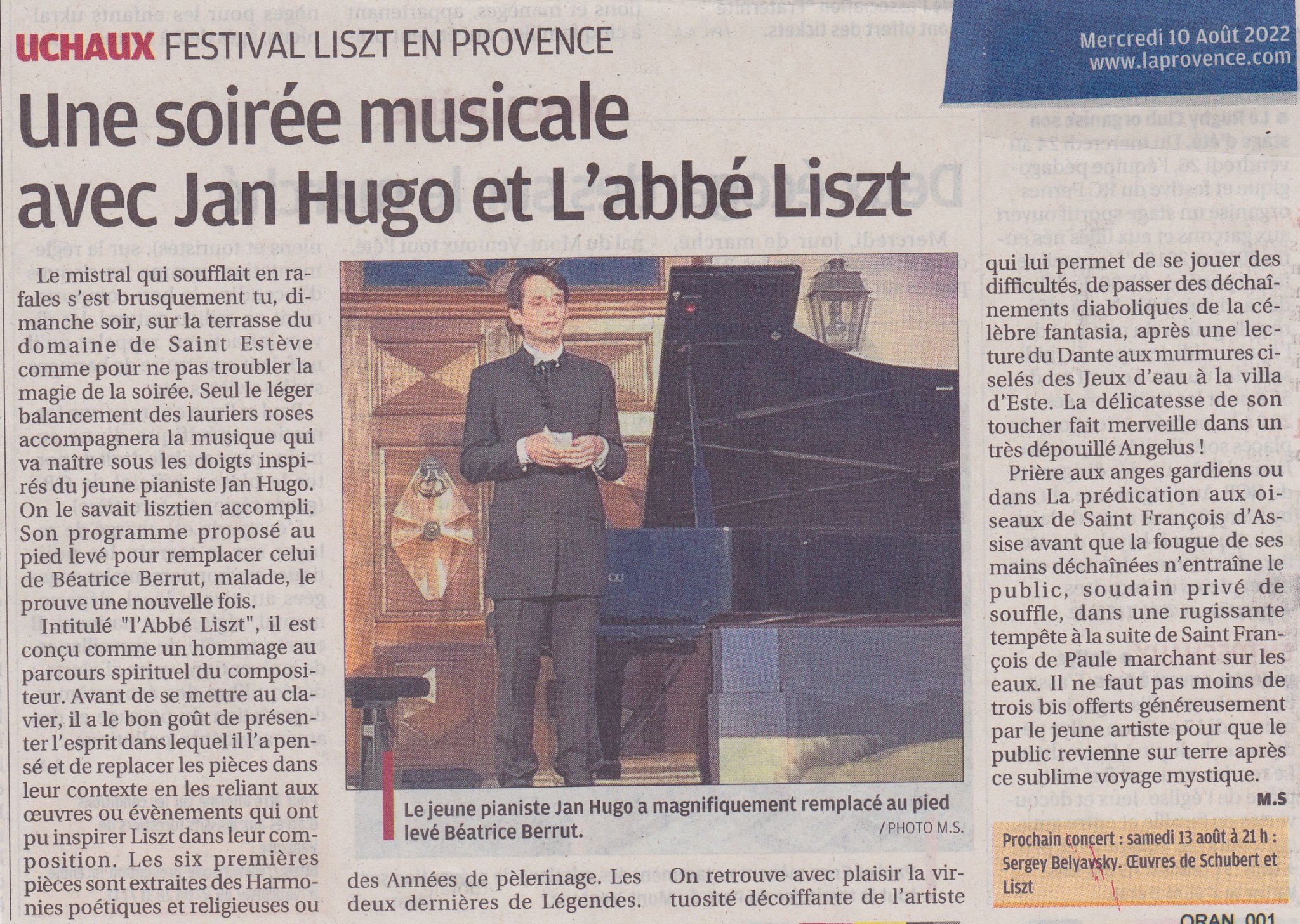 Jan Hugo – Concert Pianist